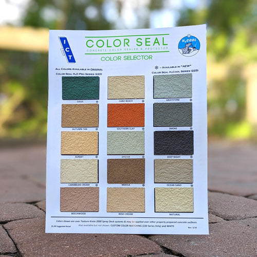 Concrete Color Chart Seal H₂Cool – Innovative Concrete